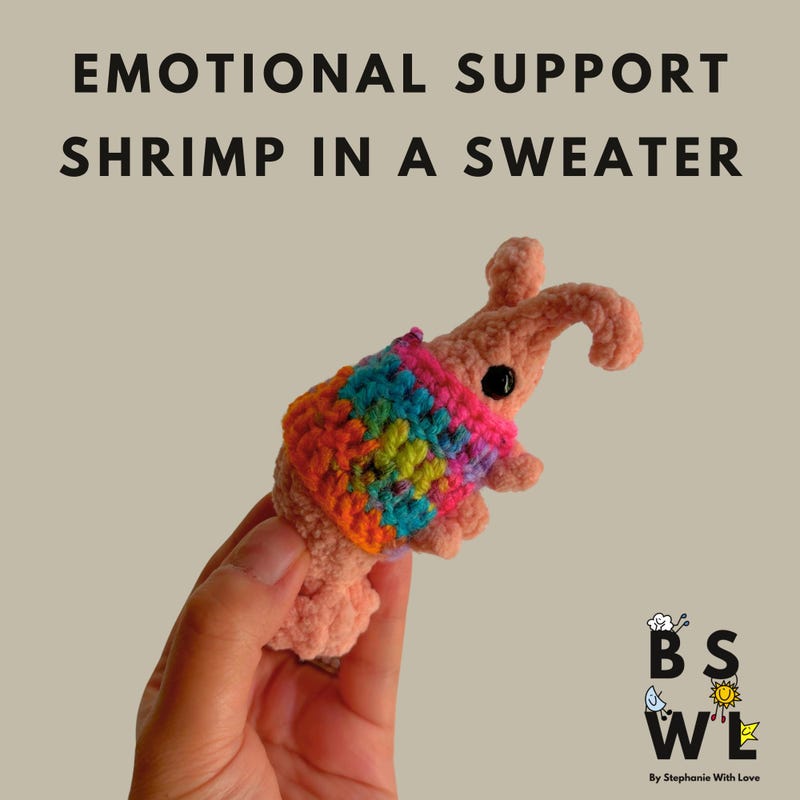 Shrimp at Desk - Etsy
