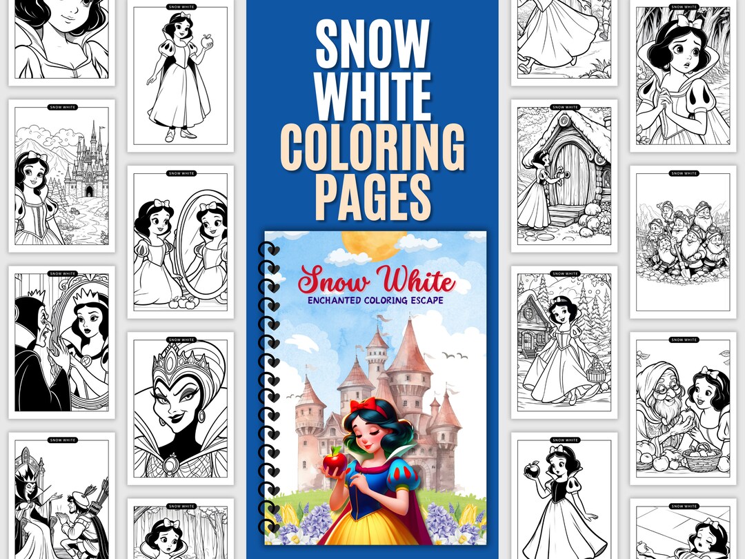 Snow White Coloring Pages, Snow White Coloring Book, Snow White and the ...