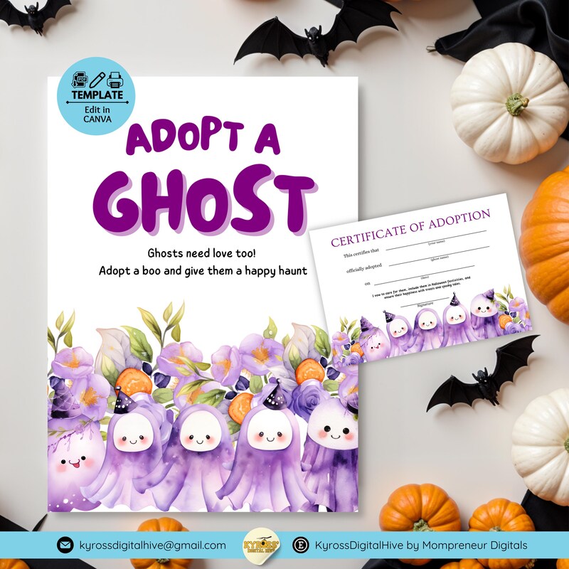 Adopt a Ghost - Etsy