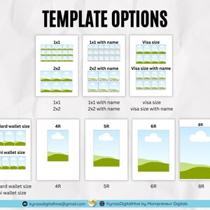 Customizable Rush ID and Portrait Photo Canva Frame Templates Editable ...