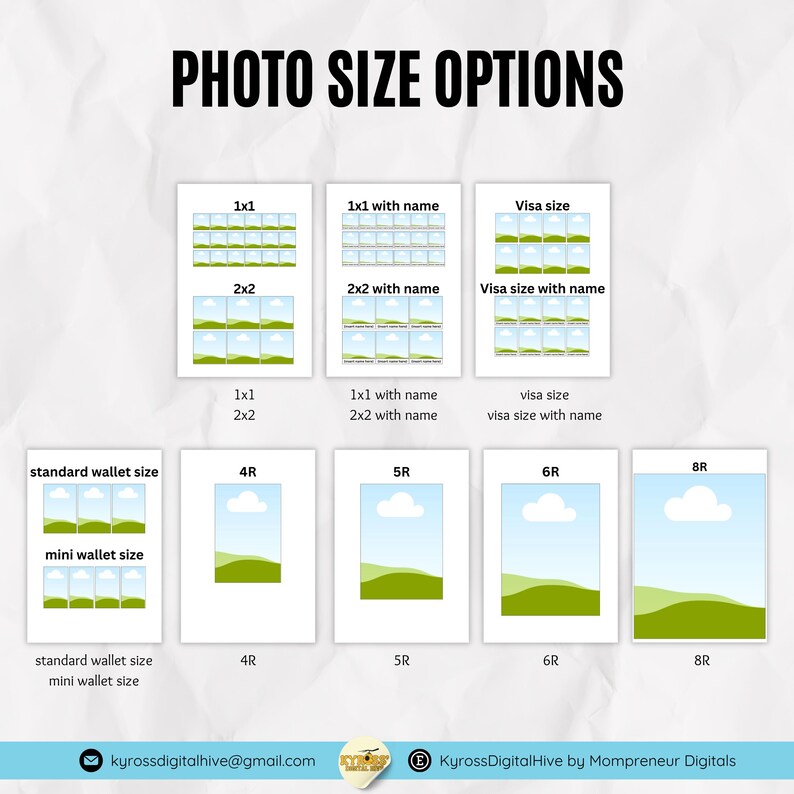 Customizable Rush ID and Portrait Photo Canva Frame Templates ...