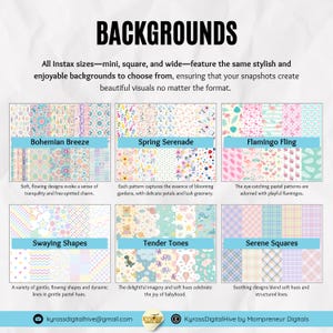 Customizable Instax Photo Frame Templates: Mini, Square, Wide (PDF) - Etsy