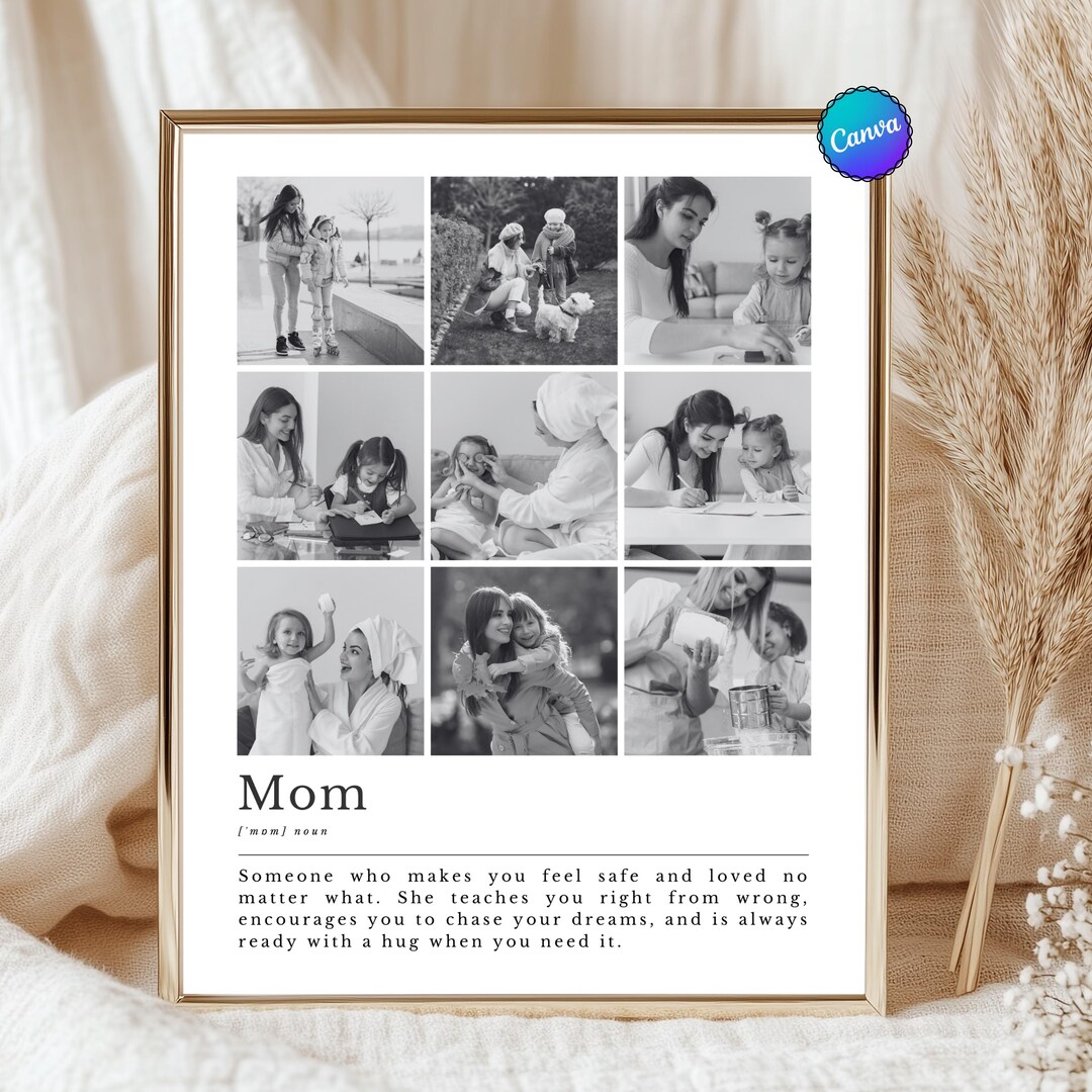 Customizable Mom Definition Photo Collage Templates, Editable Mom, Mama ...