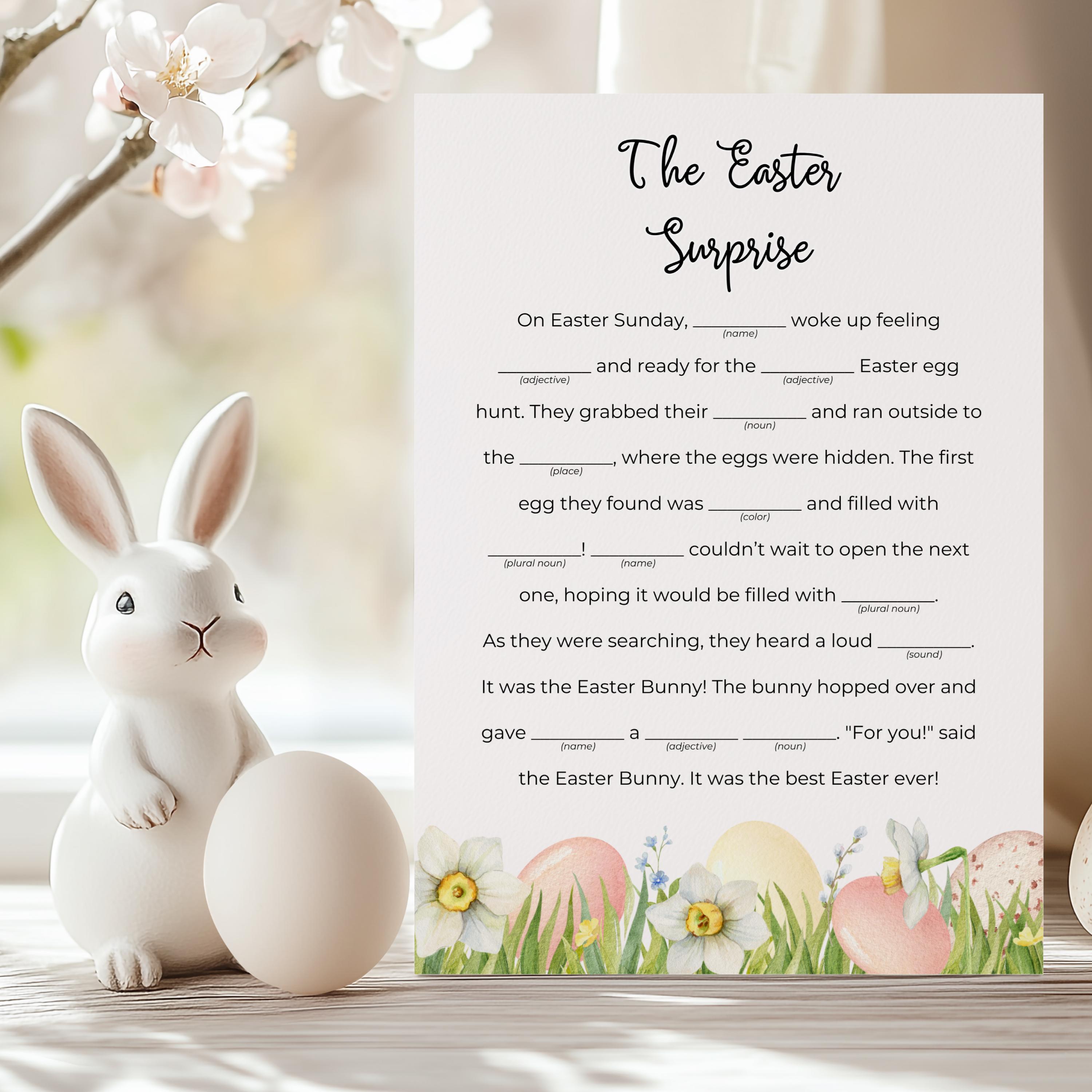 6 Easter Mad Libs Games, Printable Funny Kids Activity - Etsy