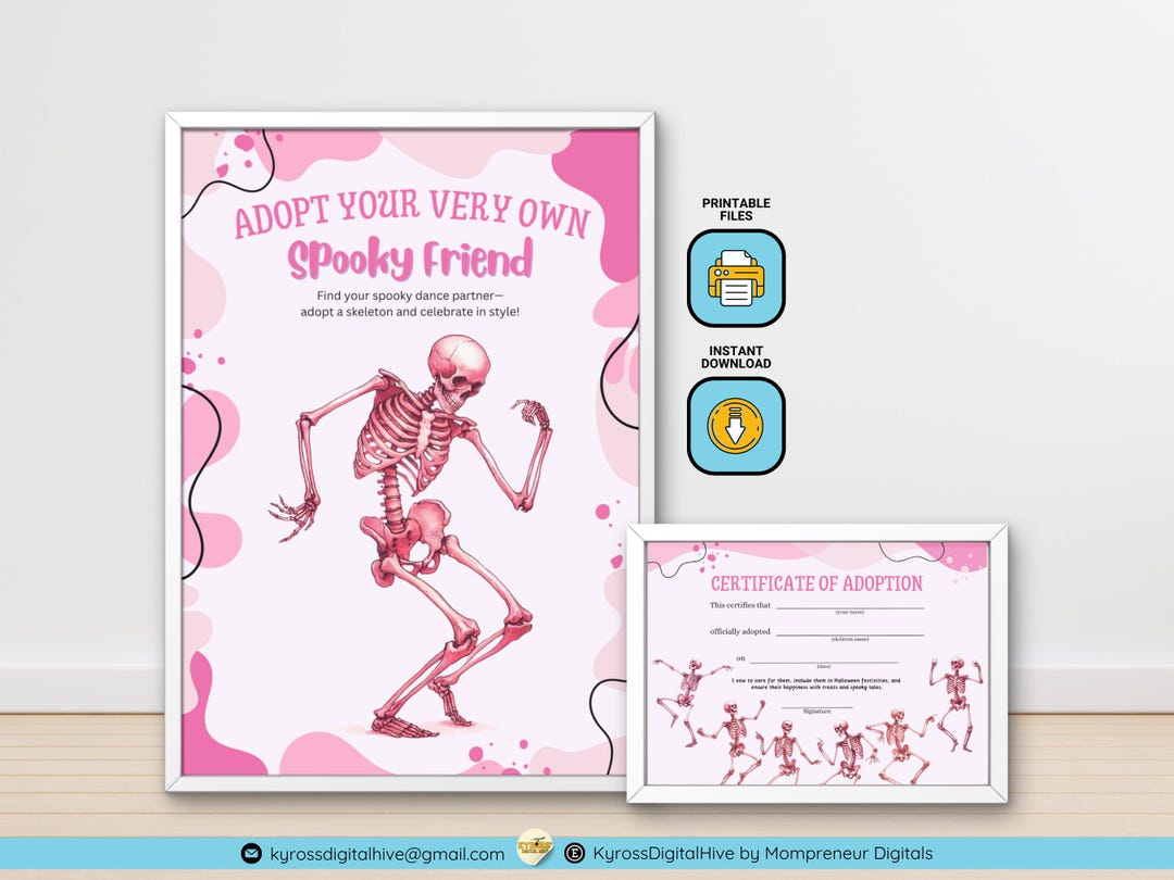 Adopt a Skeleton Printables Adopt A Skeleton Certificate Adopt a Spooky ...