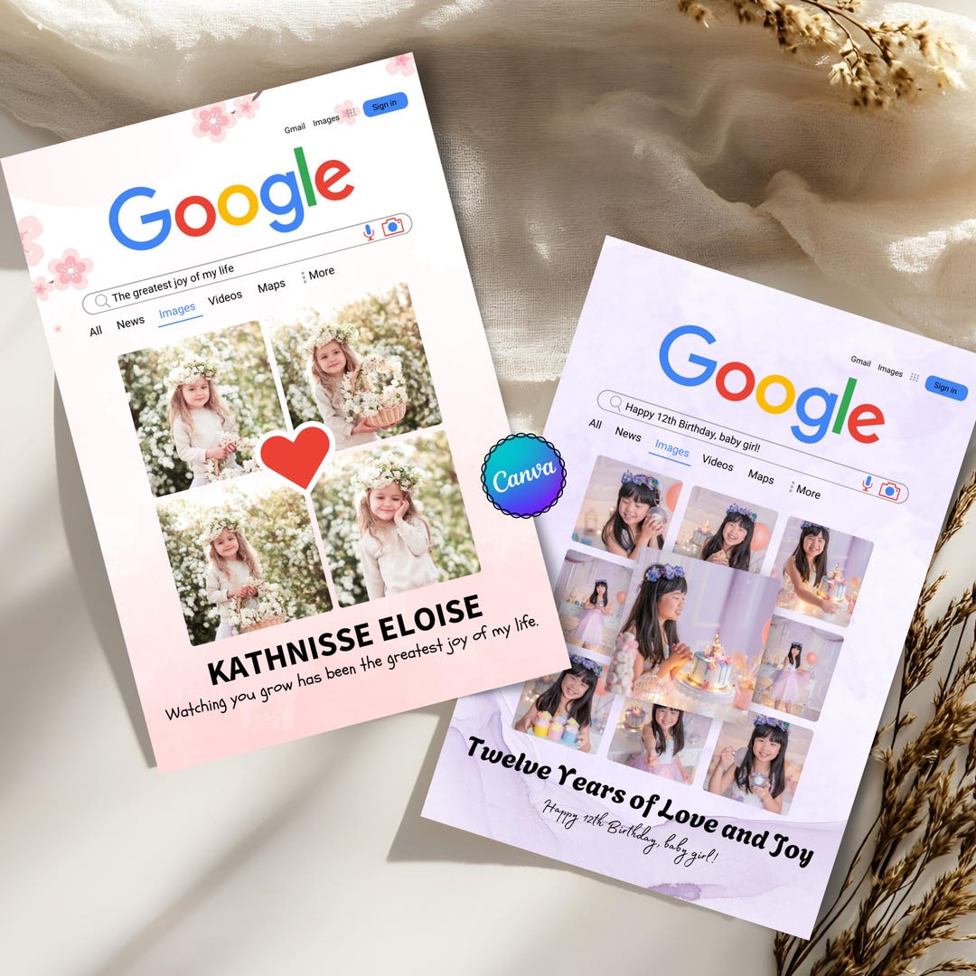 Google Search Photo Collage Template: Customizable Canva Poster ...