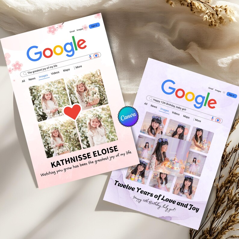 Editable Google Search Photo Collage Templates, Customizable Social ...