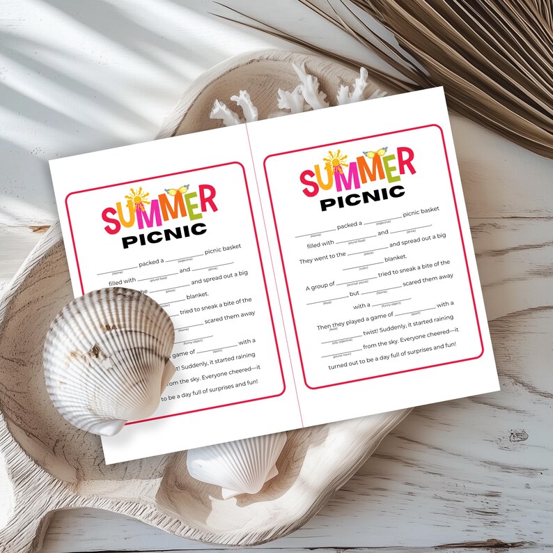 5 Printable Summer Mad Libs, Summer Mad Libs Activity Games, Summer Mad ...