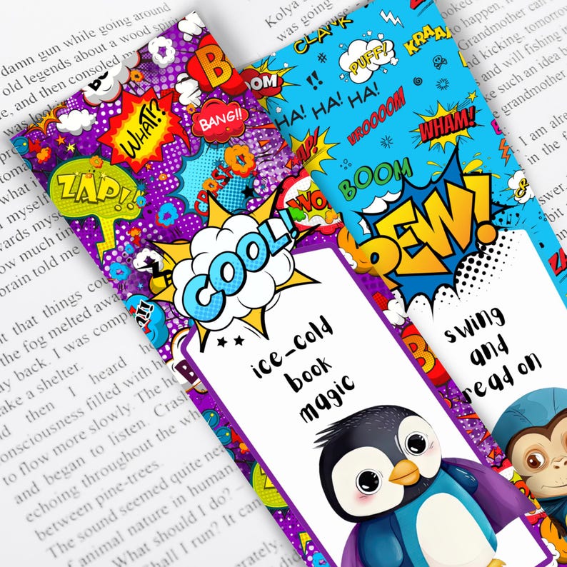 10 Superhero Animals Printable Bookmarks, Printable Bookmarks for Kids ...