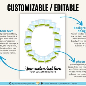 Customizable Number Collage Canva Frame Templates Editable Number ...