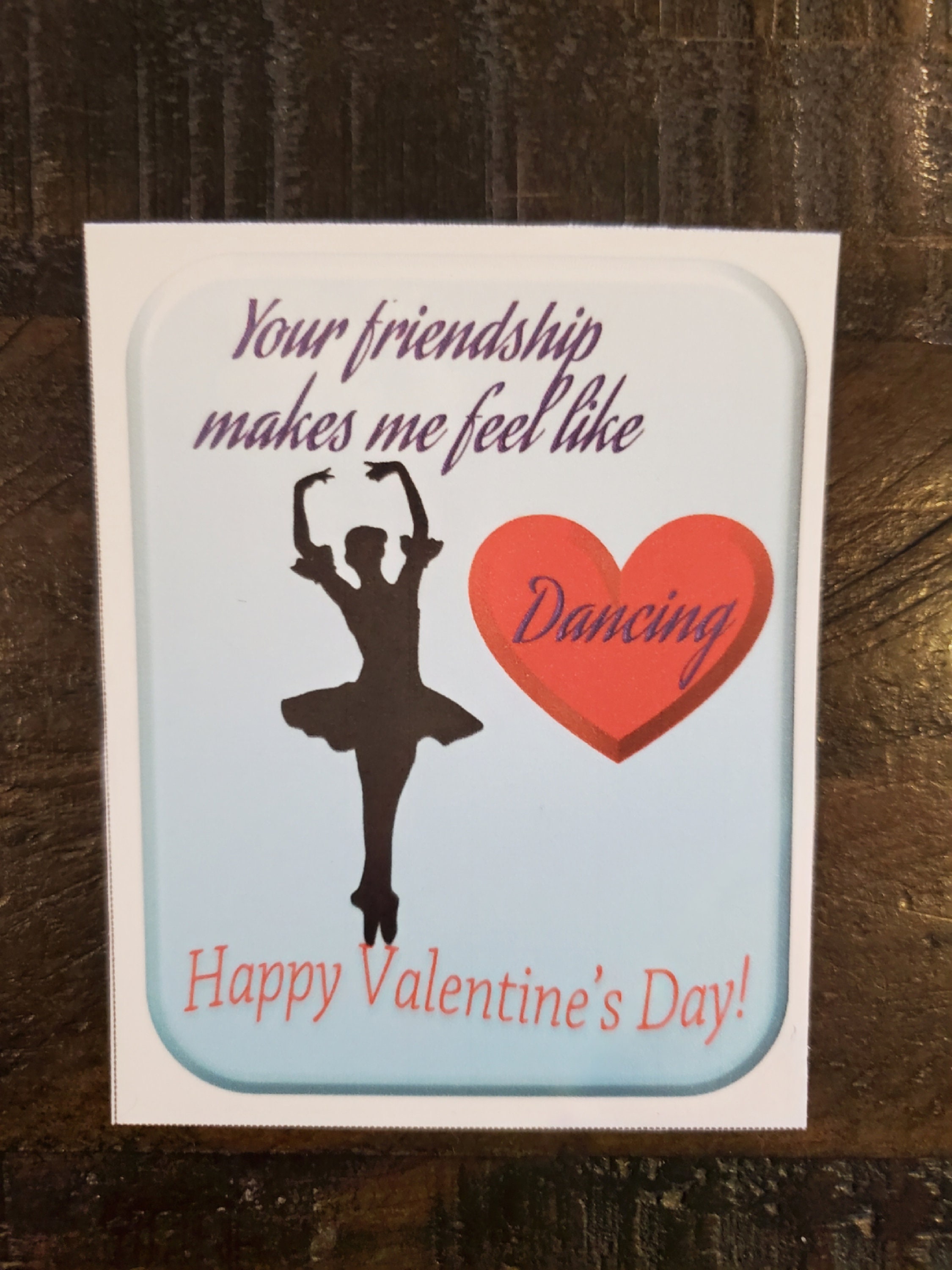 Dancer Valentines | Instant Download for Print - Etsy