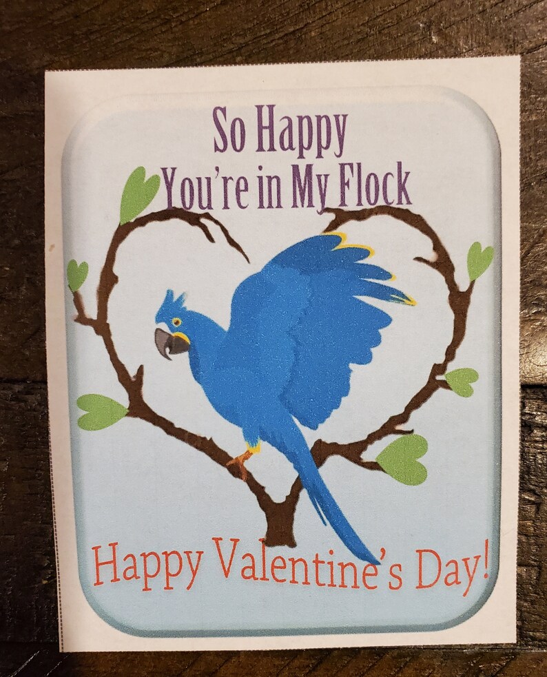 Parrot Valentines | Instant Download for Print - Etsy