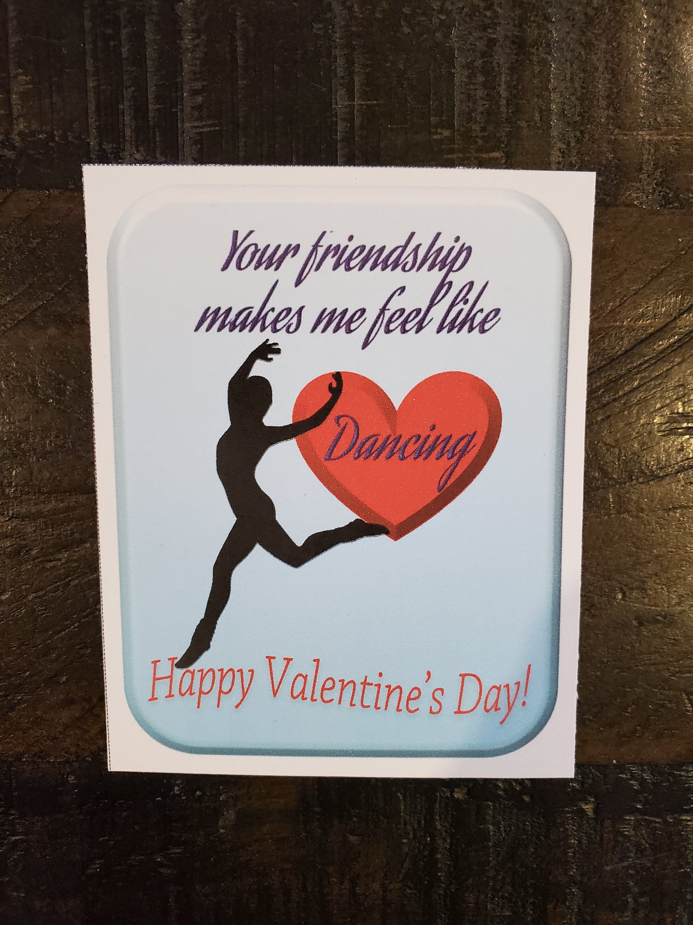 Dancer Valentines Instant Download for Print - Etsy