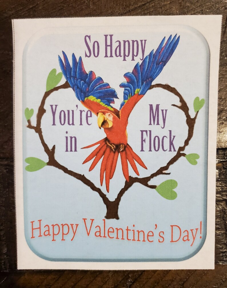 Parrot Valentines Instant Download for Print - Etsy