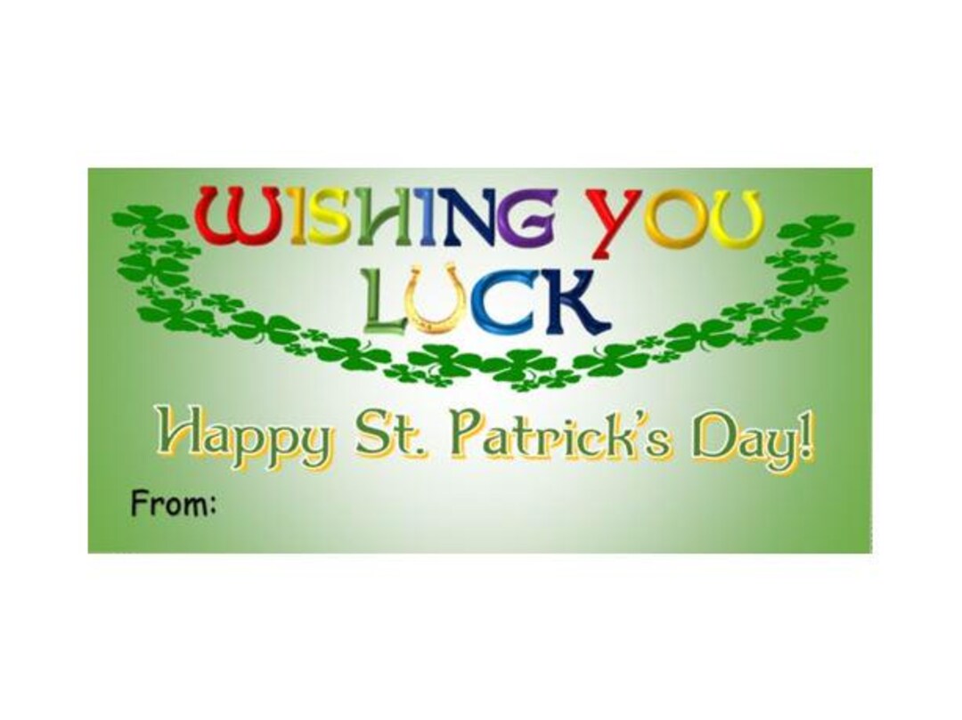 St. Patrick's Day Luck Labels | Instant Download for Print - Etsy