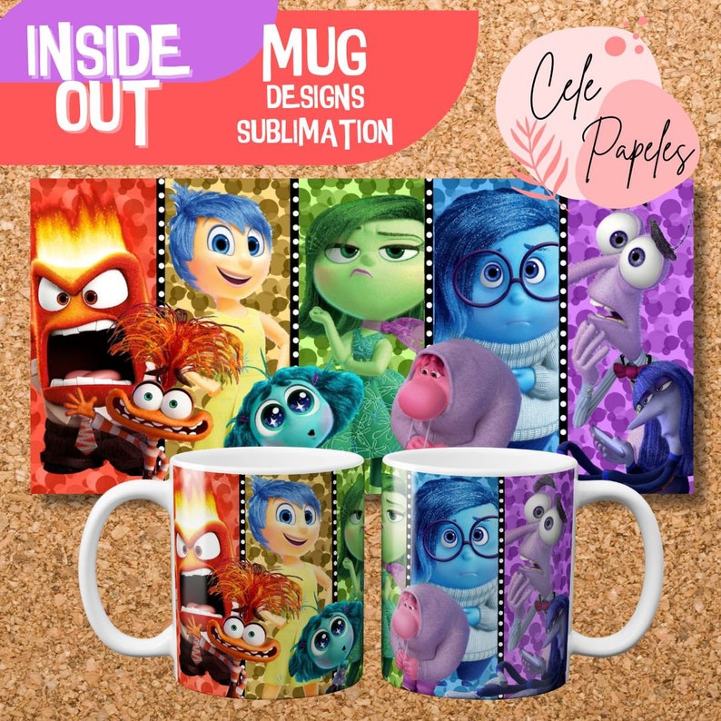 INSIDE OUT 2 Design to Sublimate Mugs, Mug Template INTENSELY 2 - Etsy
