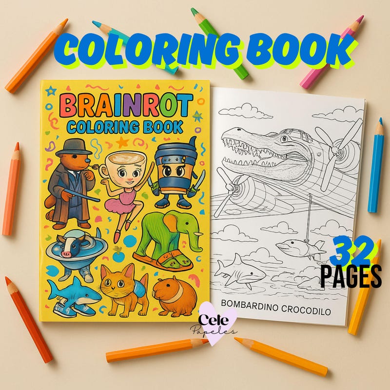 Brainrot Christmas Coloring Pages - Etsy