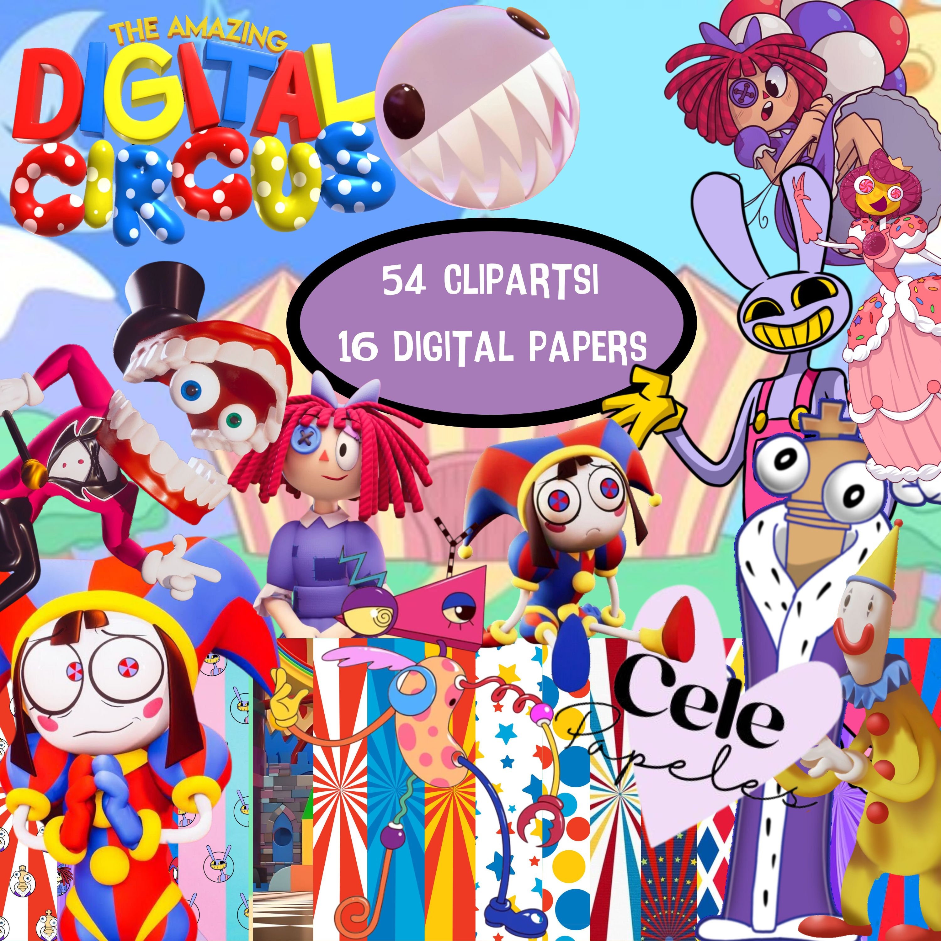 The amazing digital circus cliparts, el asombroso circo digital png ...