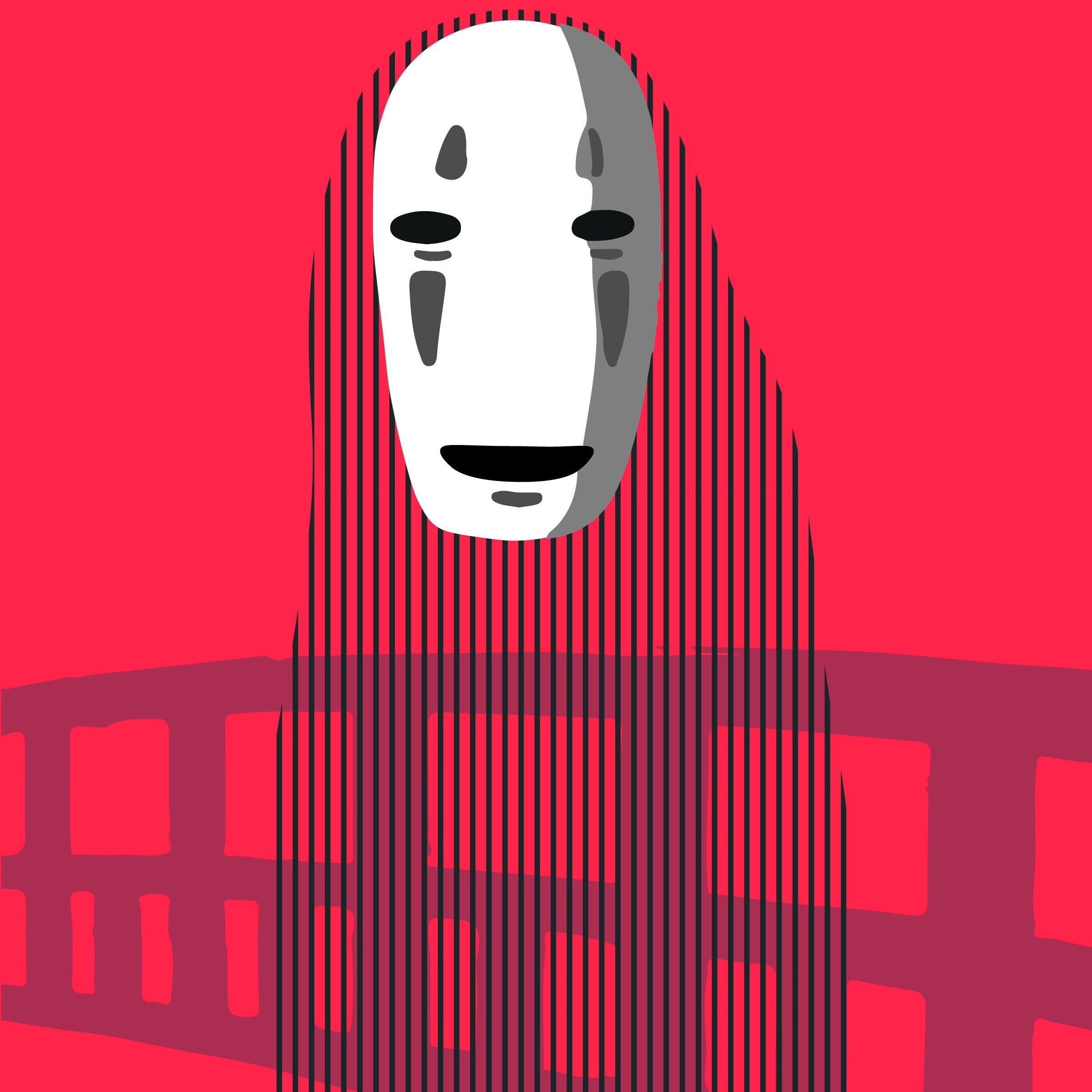 Studio Ghibli Poster, Spirited Away, Faceless, Anime Poster, Wall Art ...