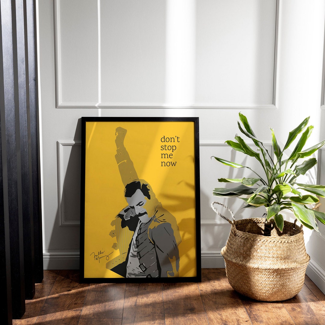 Freddie Mercury Poster, Wall Decor, Queen Illustration, Digital ...