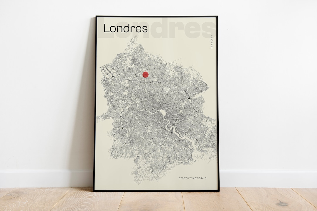London Map, Printable Poster, Personalized Gift for Her, Wall Decor ...