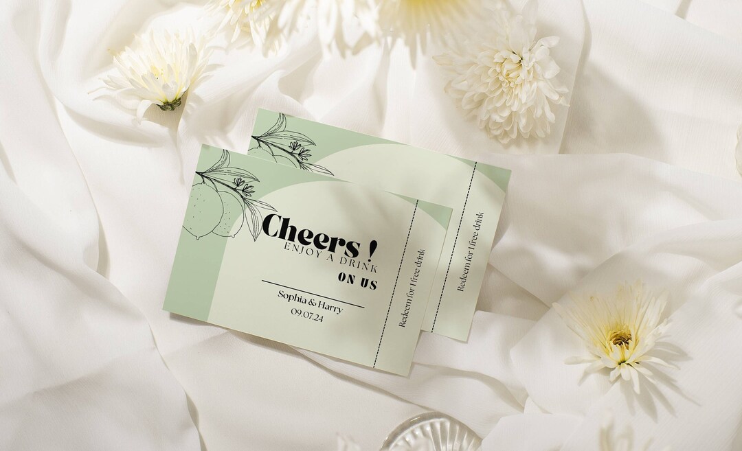 Drinks Voucher, Voucher Template, Event Ticket Invitation, Dinner ...
