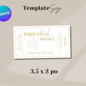 Drink Voucher,downloadable Ticket Template,voucher Card,ticket Voucher ...