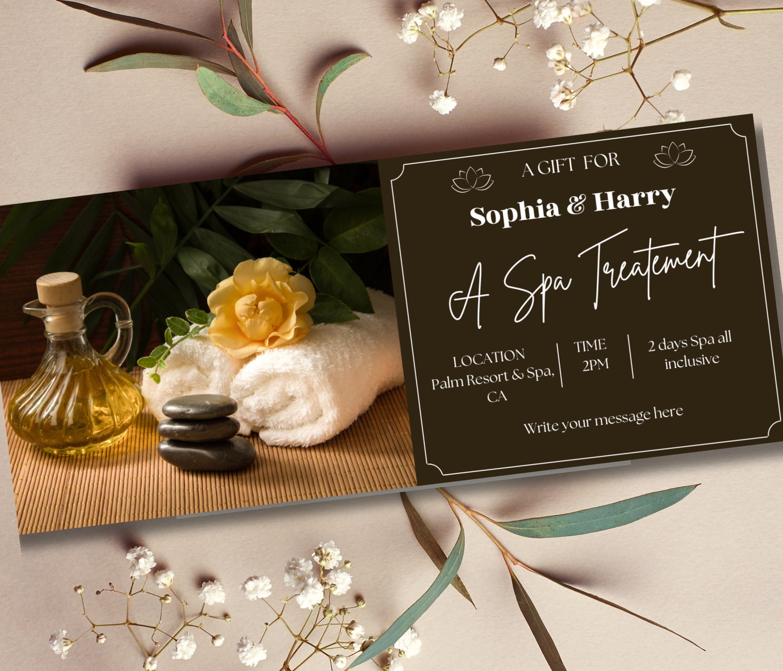 Ticket Voucher,spa Voucher,ticket Gift Template,downloadable Ticket ...