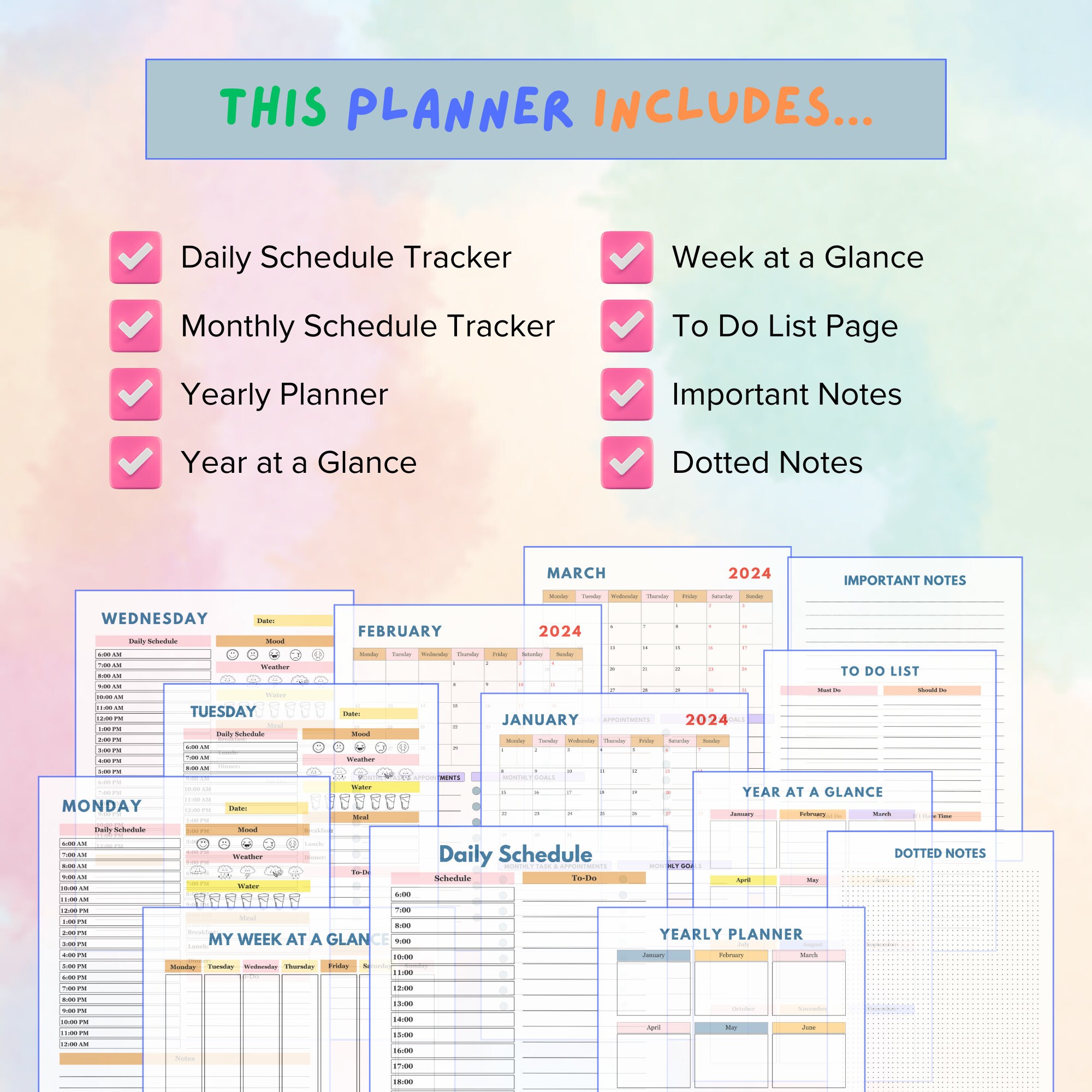 2024 ADHD Planner for Kids Printable - Etsy