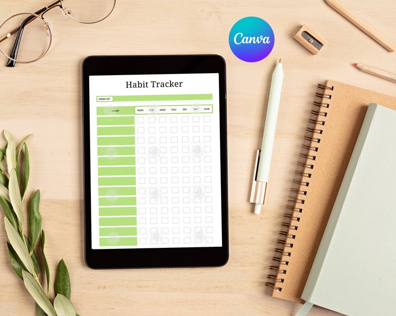 Weekly Habit Tracker Instant Download, Printable, Fillable, A4, Letter ...