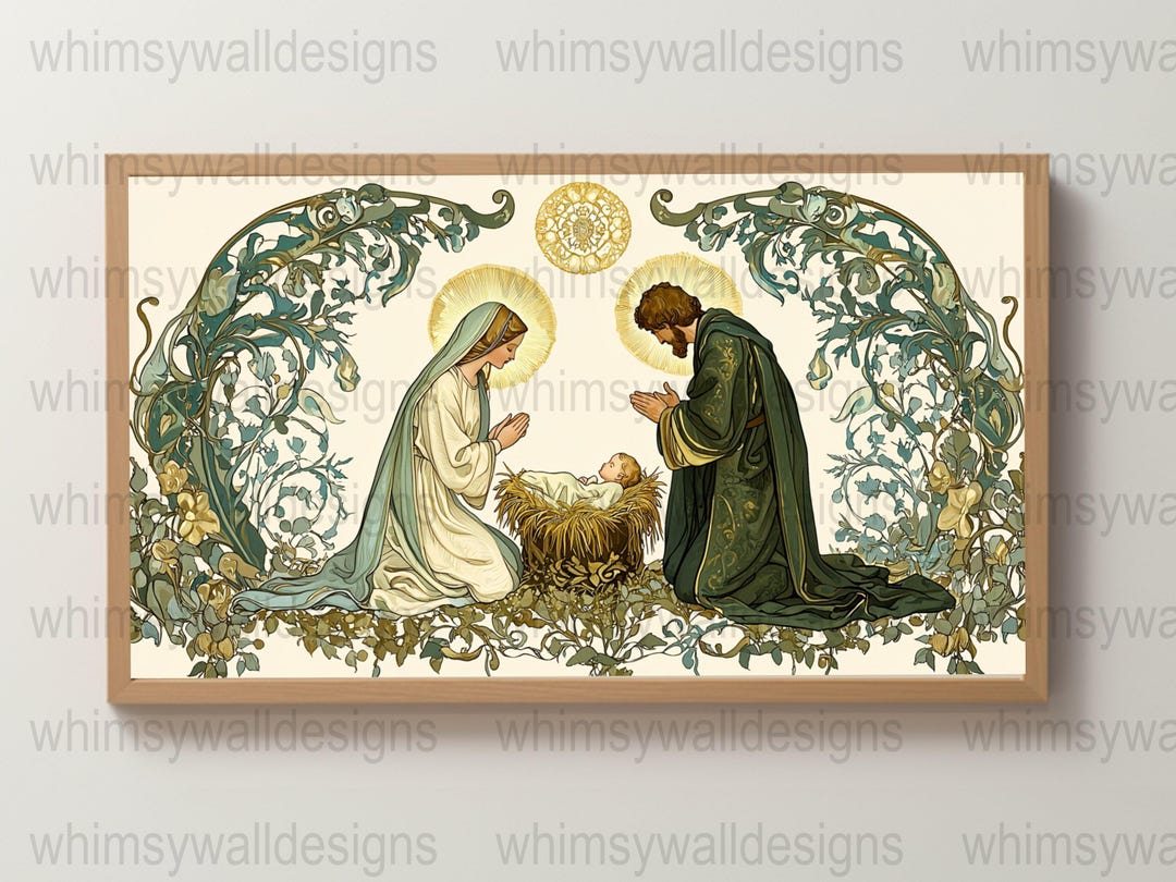 Christmas Nativity Scene Framed TV Art, Samsung Frame TV Nativity Art ...