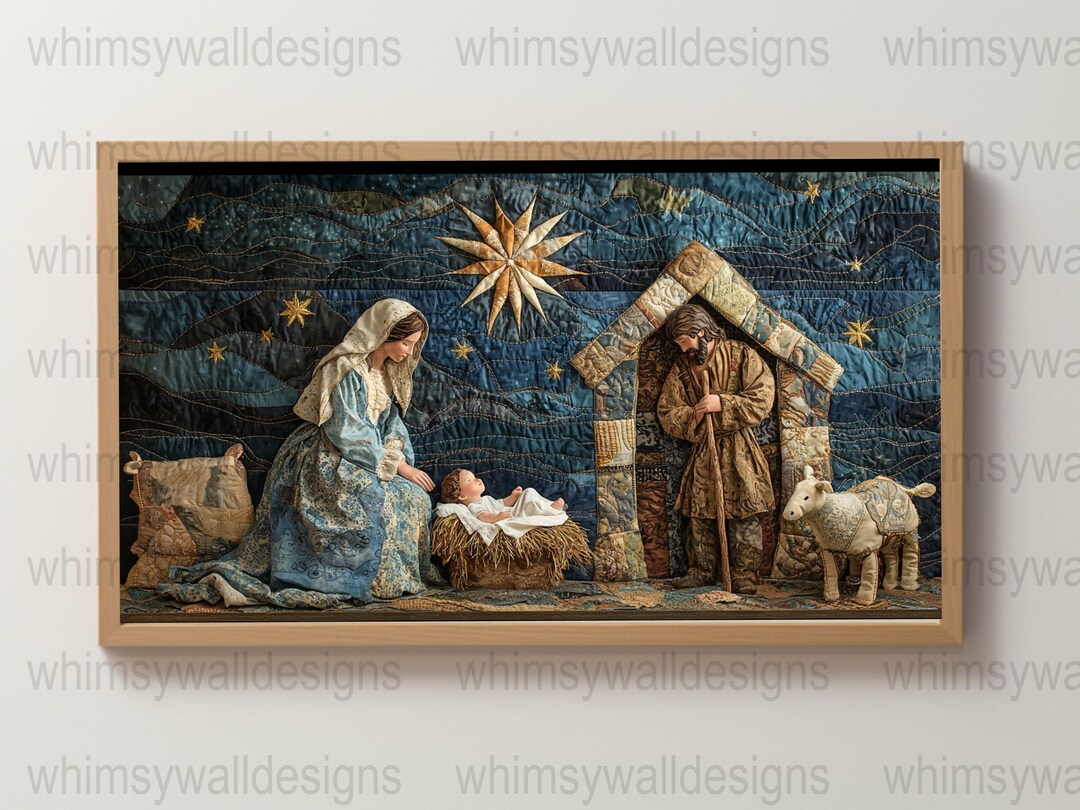 Nativity Scene Samsung Frame TV Art Print, Holiday Decor for Framed TV ...