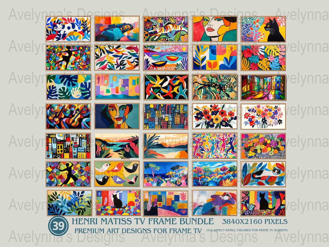 Henri Matisse Samsung TV Frame Art Bundle, Samsung Frame Tv Lovely Art ...