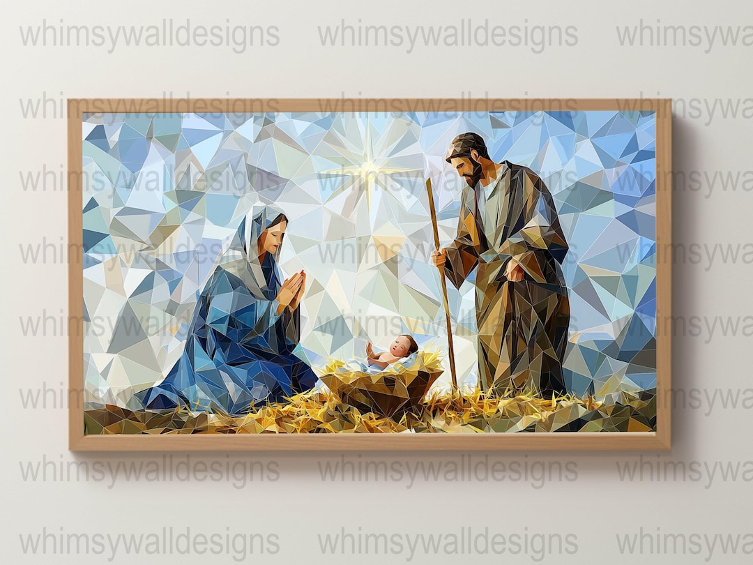 Nativity Scene Framed TV Art, Samsung Frame TV Art Christmas Decor ...