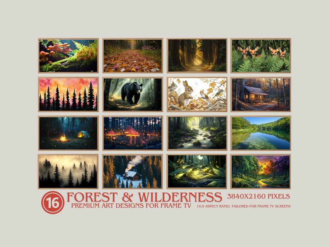 Forest Wilderness Art for Samsung Frame TV, Frame TV Art Forest Scenery ...