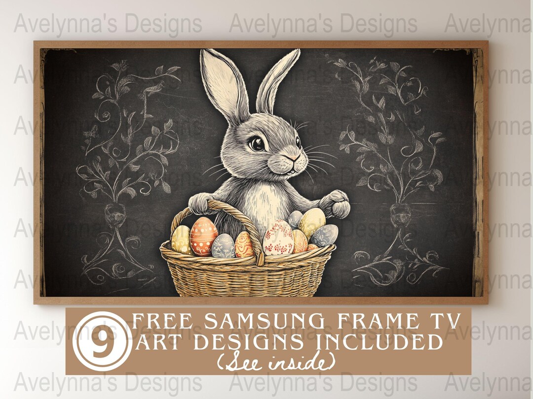 Easter Chalkboard Art for Samsung Frame TV, Christian Chalk Art, Easter ...
