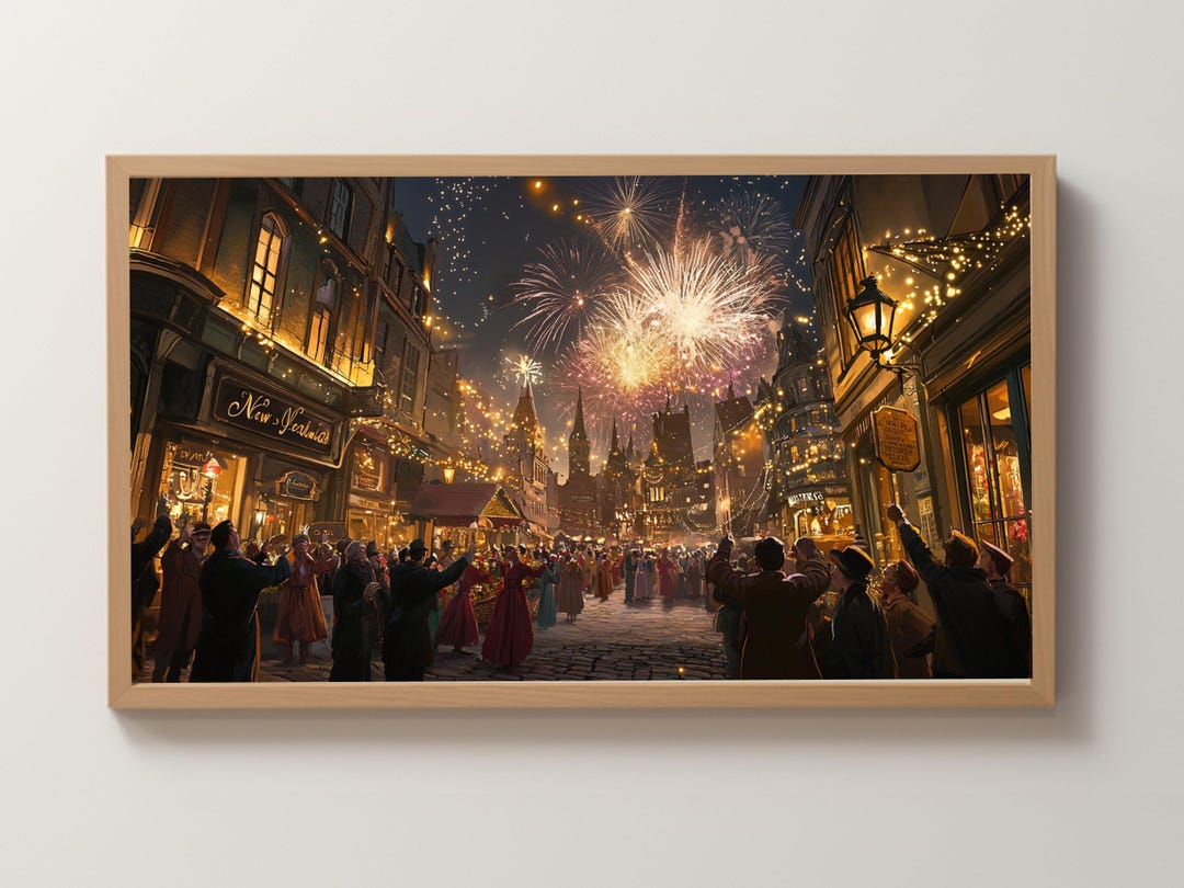 New Year Frame TV Art Set, New Years Eve Frame TV Art, Digital Art for ...