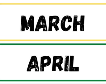 Months of the Year Digital Printable Flashcards Instant Download Months ...