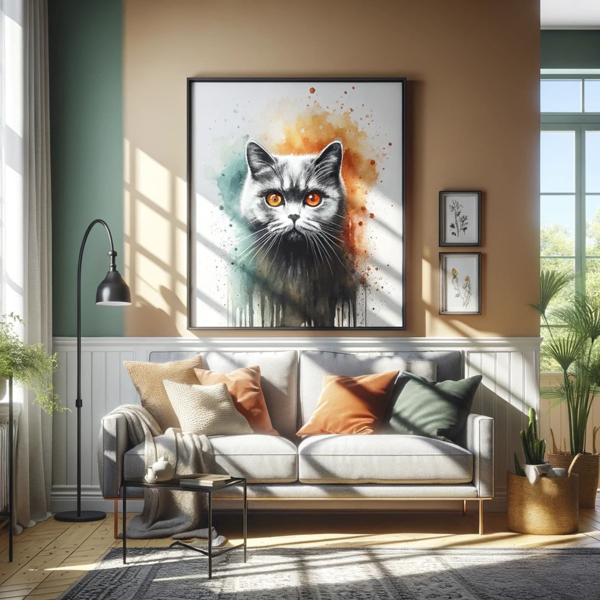 100 Cat Digital Art, Digital Wall Art, Digital Cat Art, Digital Print ...