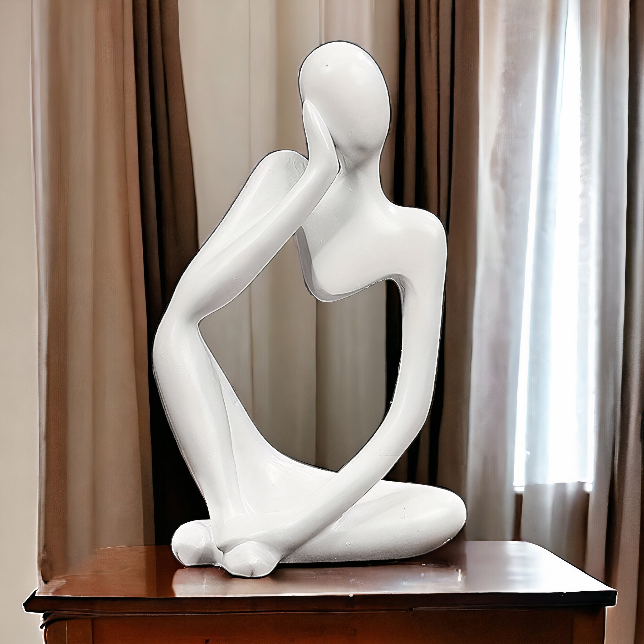 Resin Character Figurines Thinker Figurine Ornament, Sculpture Home ...