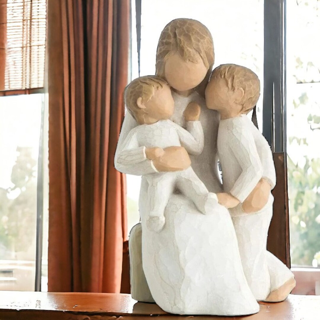 Mother With Child Statue Family Figure Sculpture Living Room Decoration ...