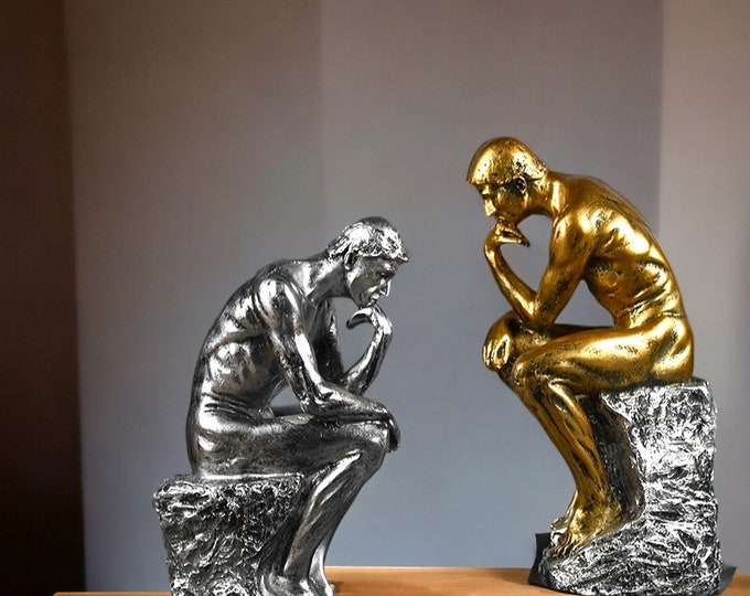 Thinking Statue Resin Statue Male Statue Figurine Living Room Decor ...