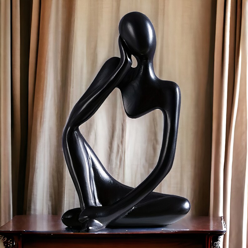 Resin Character Figurines Thinker Figurine Ornament, Sculpture Home ...