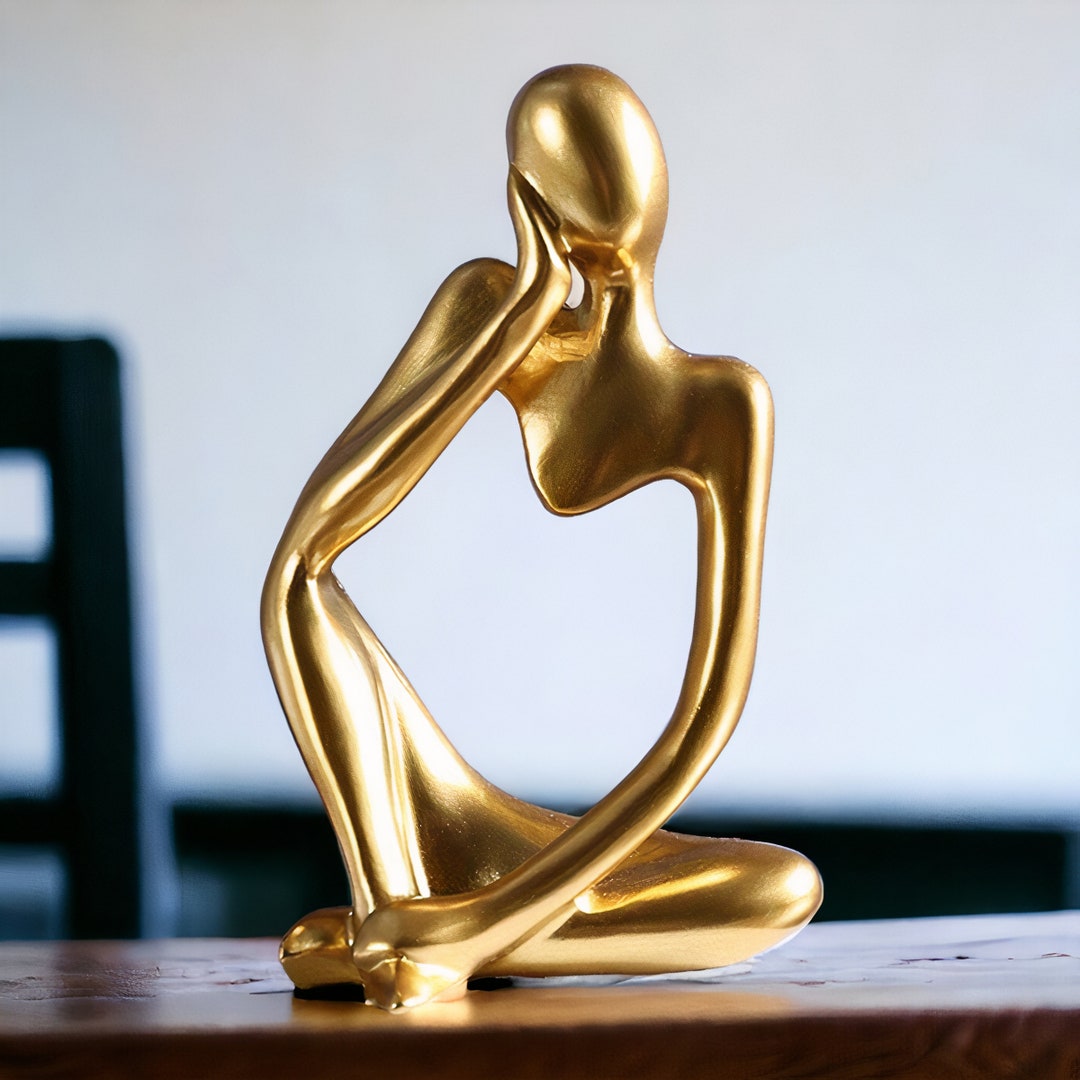 Resin Character Figurines Thinker Figurine Ornament, Sculpture Home ...