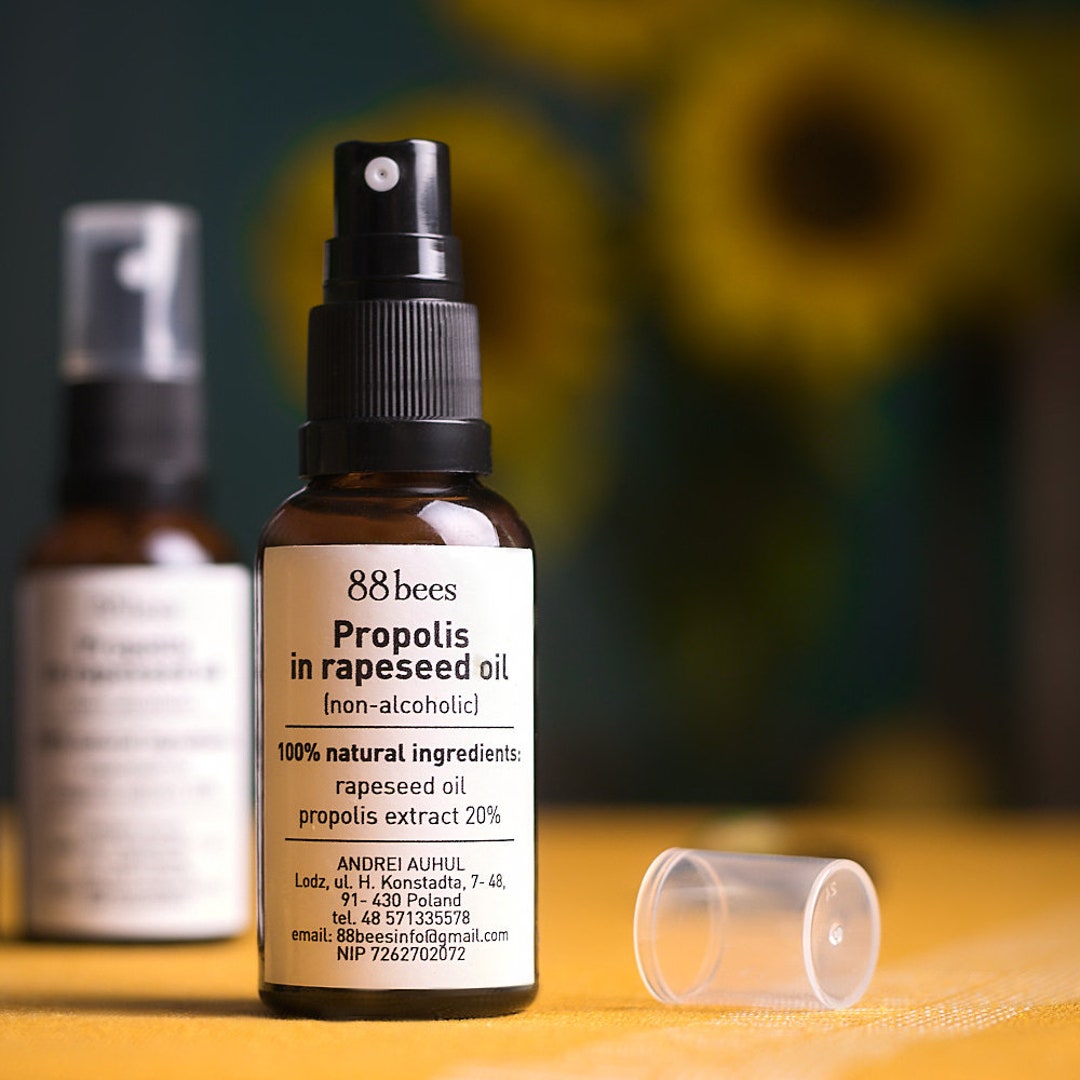Bee Propolis Spray Tincture, Alcohol Free, Made With Raw Organic ...