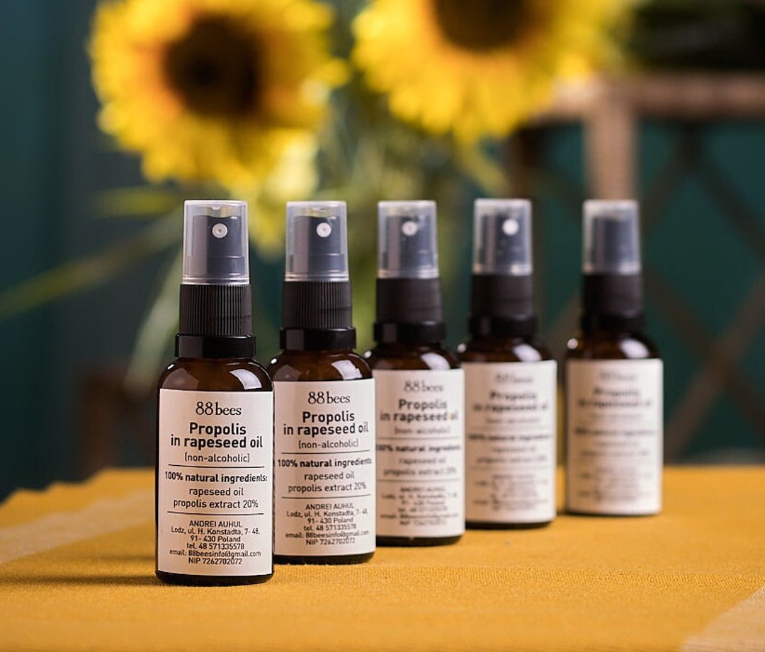 Family SET of Bee Propolis Spray Tincture, Alcohol Free, Raw Organic ...