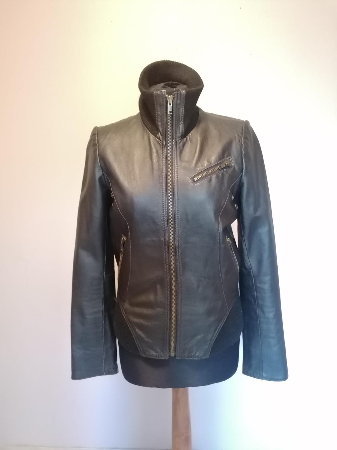 Hummer Black Leather Jacket Vintage. - Etsy