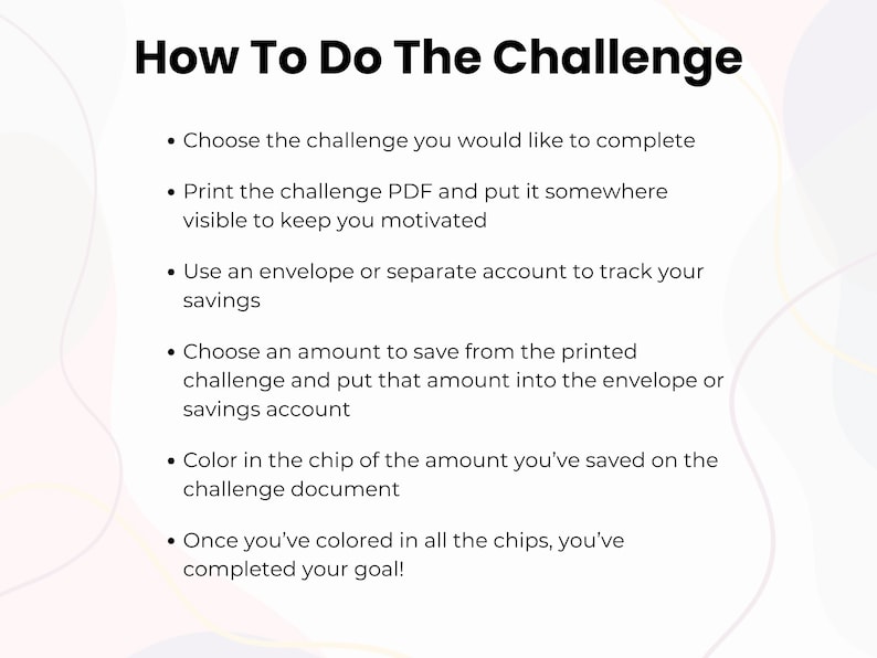5K/10K/20K/100K Savings Challenge 52 Weeks Printable PDF Savings ...