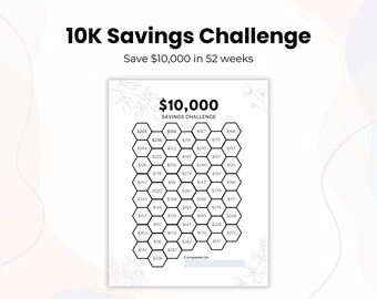 5K Savings Challenge. Save 5,000 in 52 Weeks, Money Savings Challenge ...