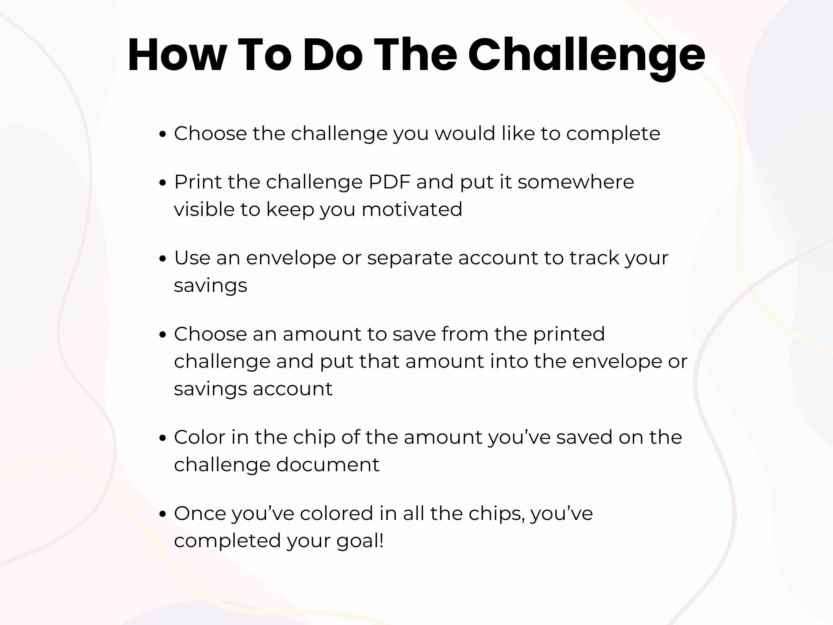 5K Savings Challenge. Save 5,000 in 52 Weeks, Money Savings Challenge ...
